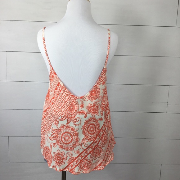 2 Hearts | Tops | 2 Hearts Tribal Floral Print Cami W Deep V Back ...